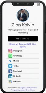 Digital Contact Card | The Business Card Innovation™